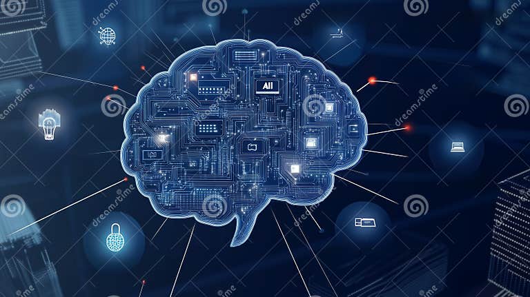 A Digital Representation of a Brain with Circuits and Icons ...