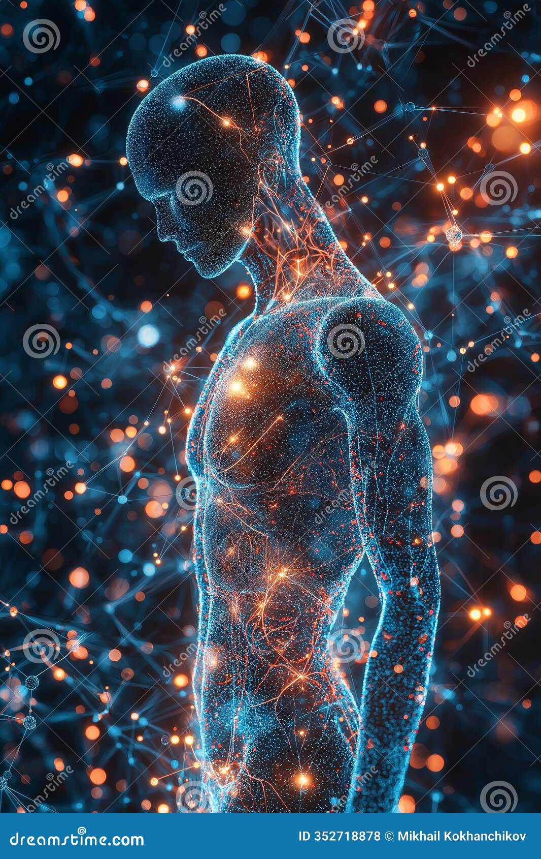 Digital Representation of Human Body Stock Photo - Image of figure ...