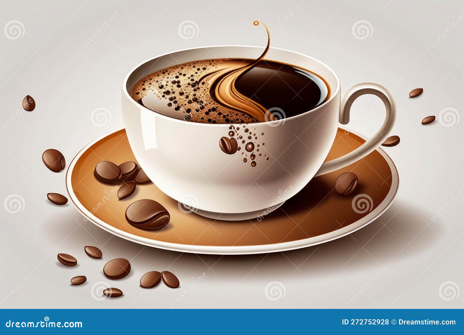 Visual Stimulation Coffee Cup Vector Illustration. Generative Ai Stock ...