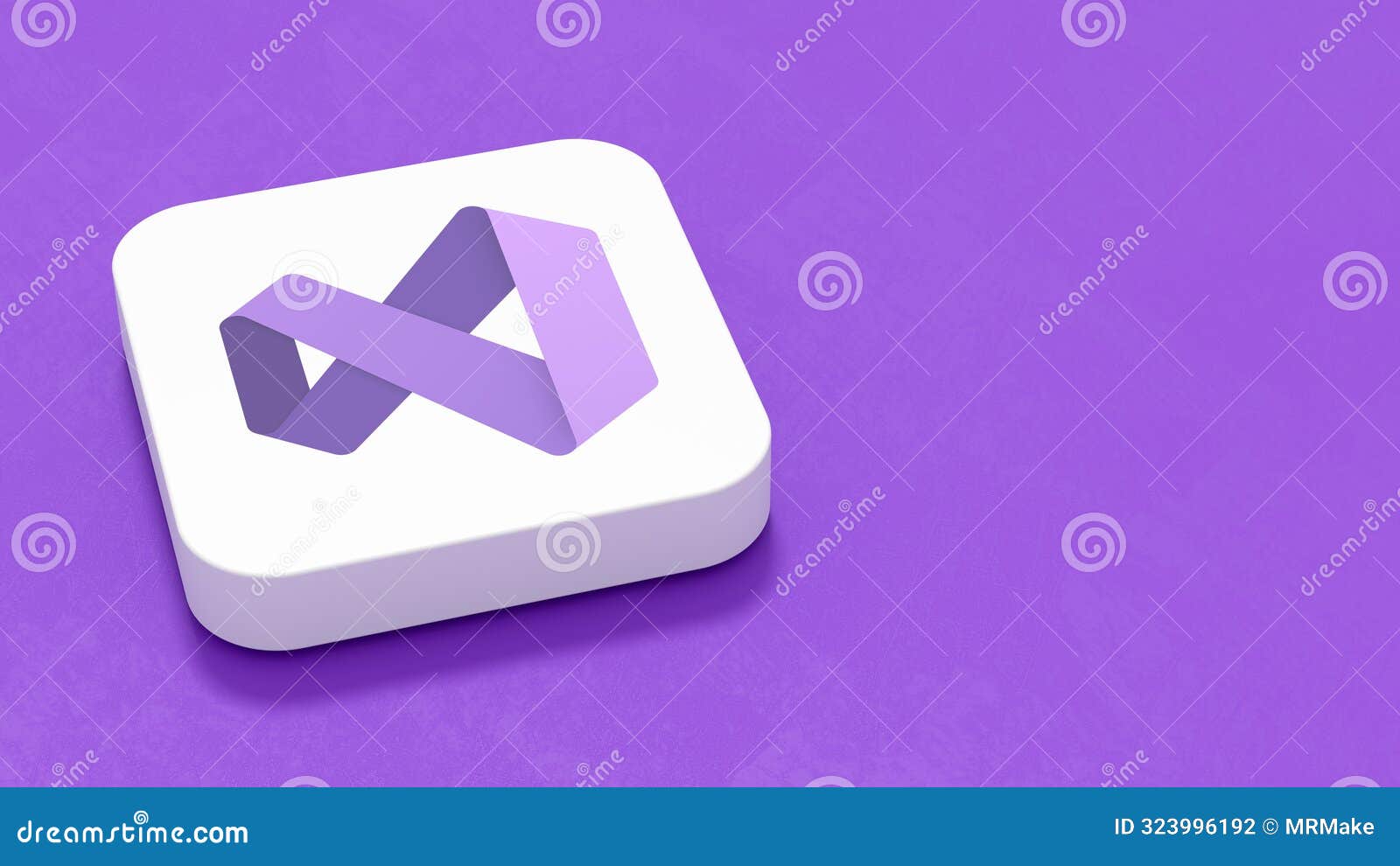 Visual Studio App Icon on Purple Background with Copy Space Editorial ...