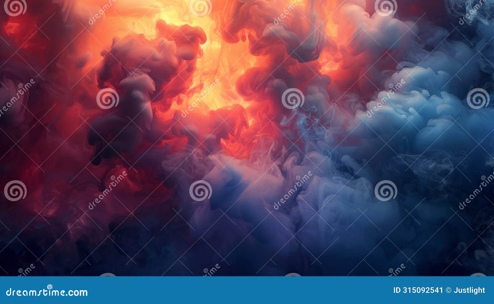 A Visual Symphony of Color in the Form of Thick Billowing Smoke Stock ...