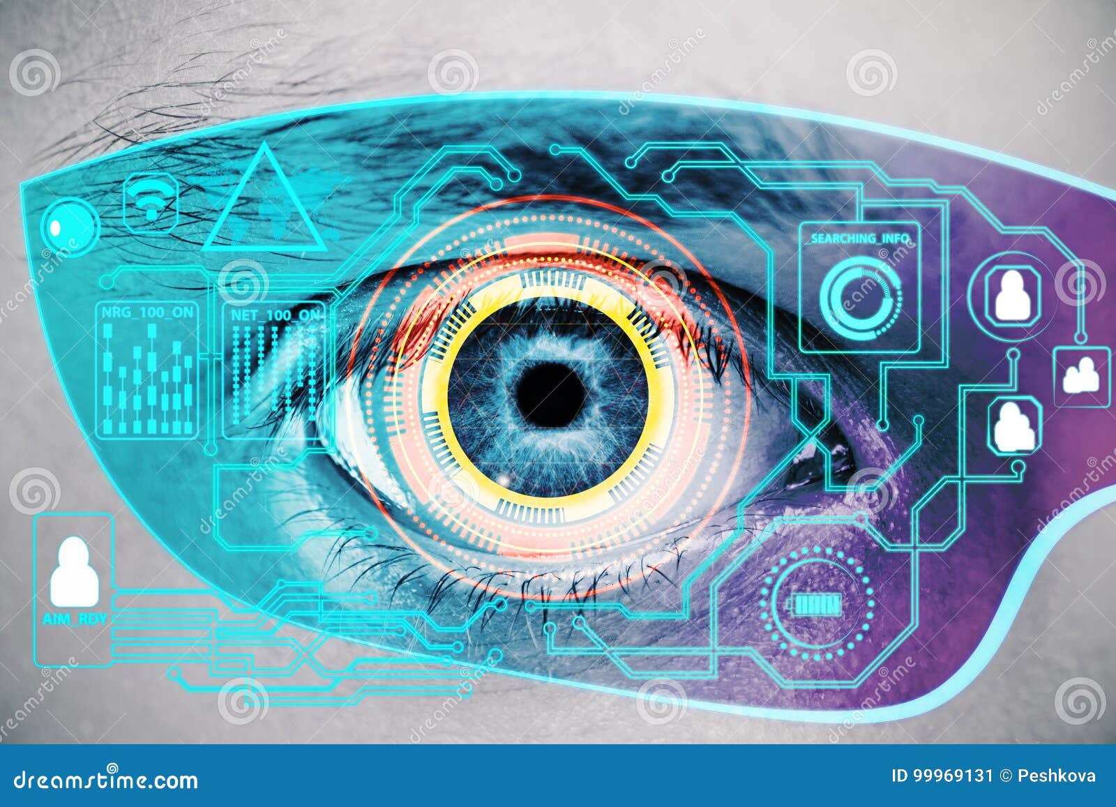 Visual Technology And Shapes Design Cartoon Vector | CartoonDealer.com ...