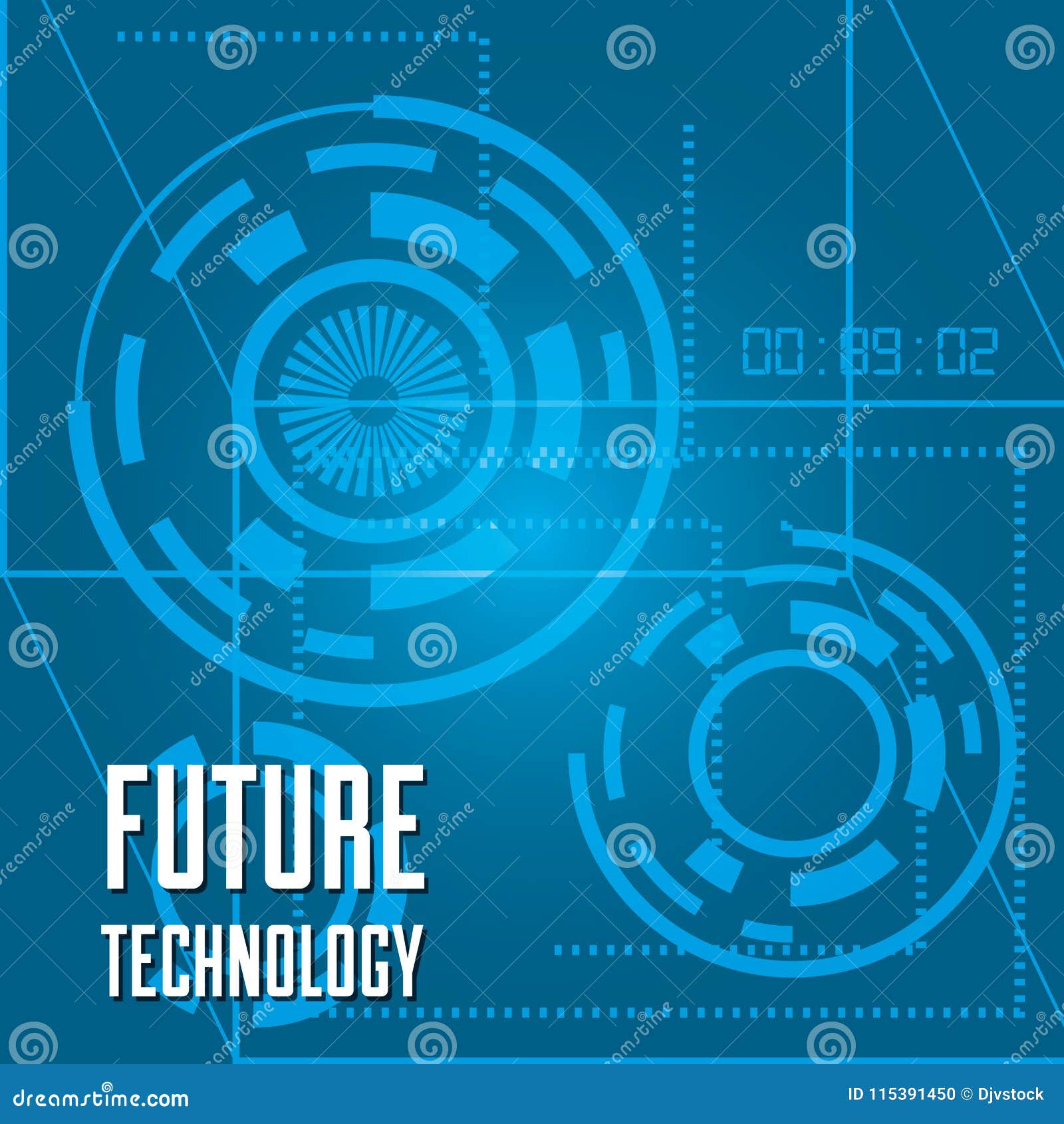 Visual Technology and Digital Connection Stock Vector - Illustration of ...