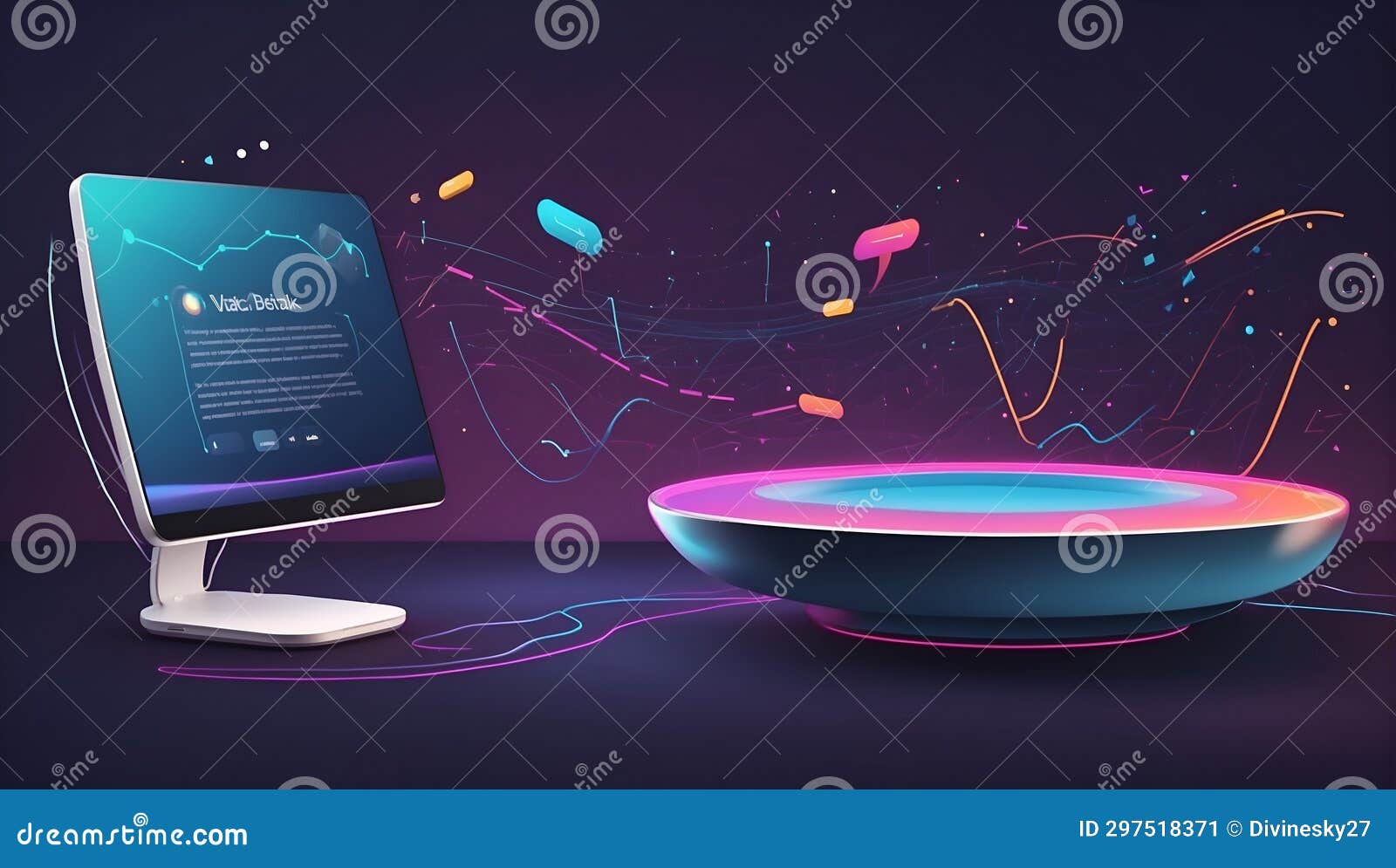 Visual Transformation: Voice Assistant Vector Shaping Modern Web Design ...