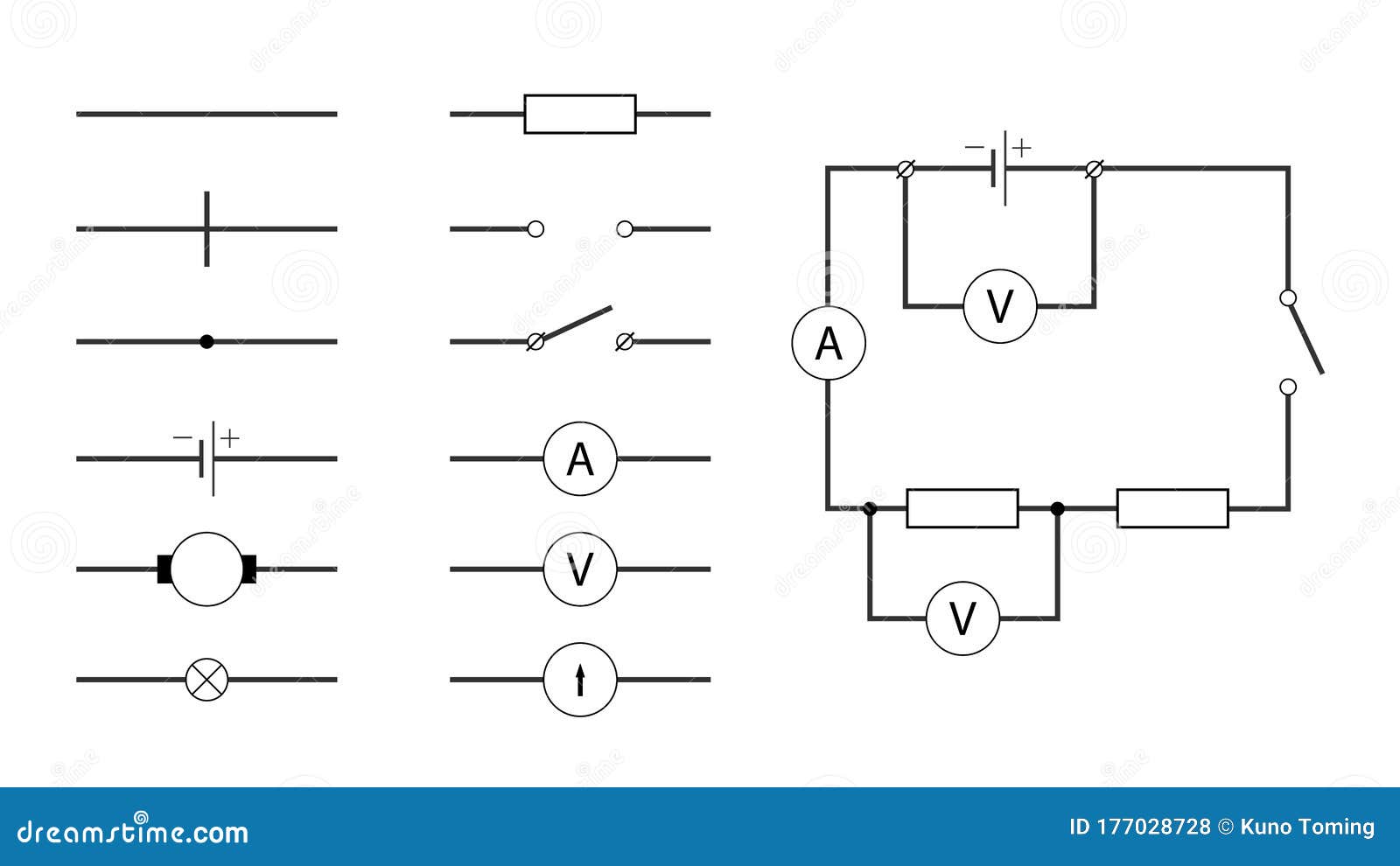 Variable Inductor Component Symbol For Circuit DesignVariable Resistor ...