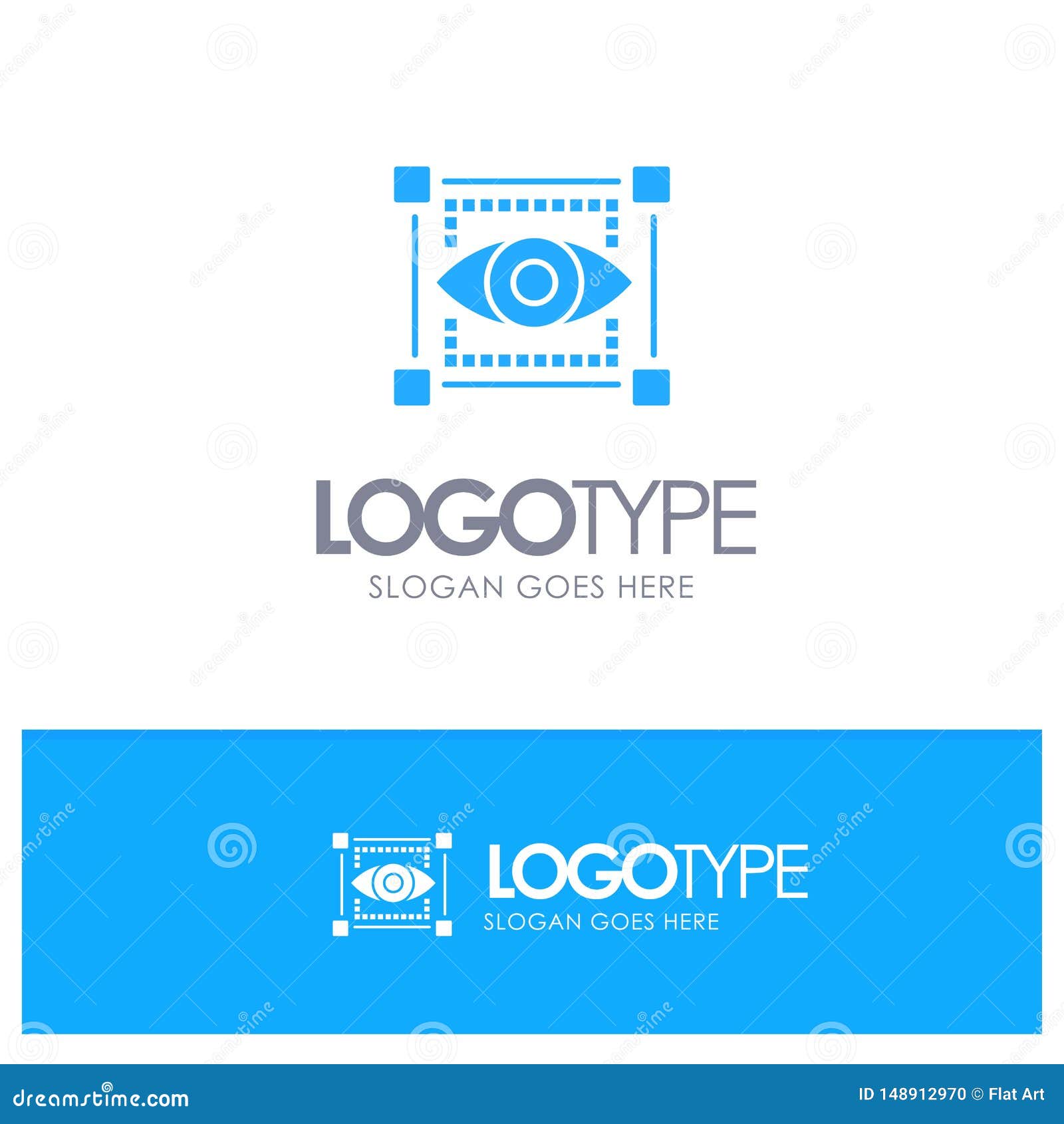 Visual, View, Sketching, Eye Blue Logo Vector Stock Vector ...