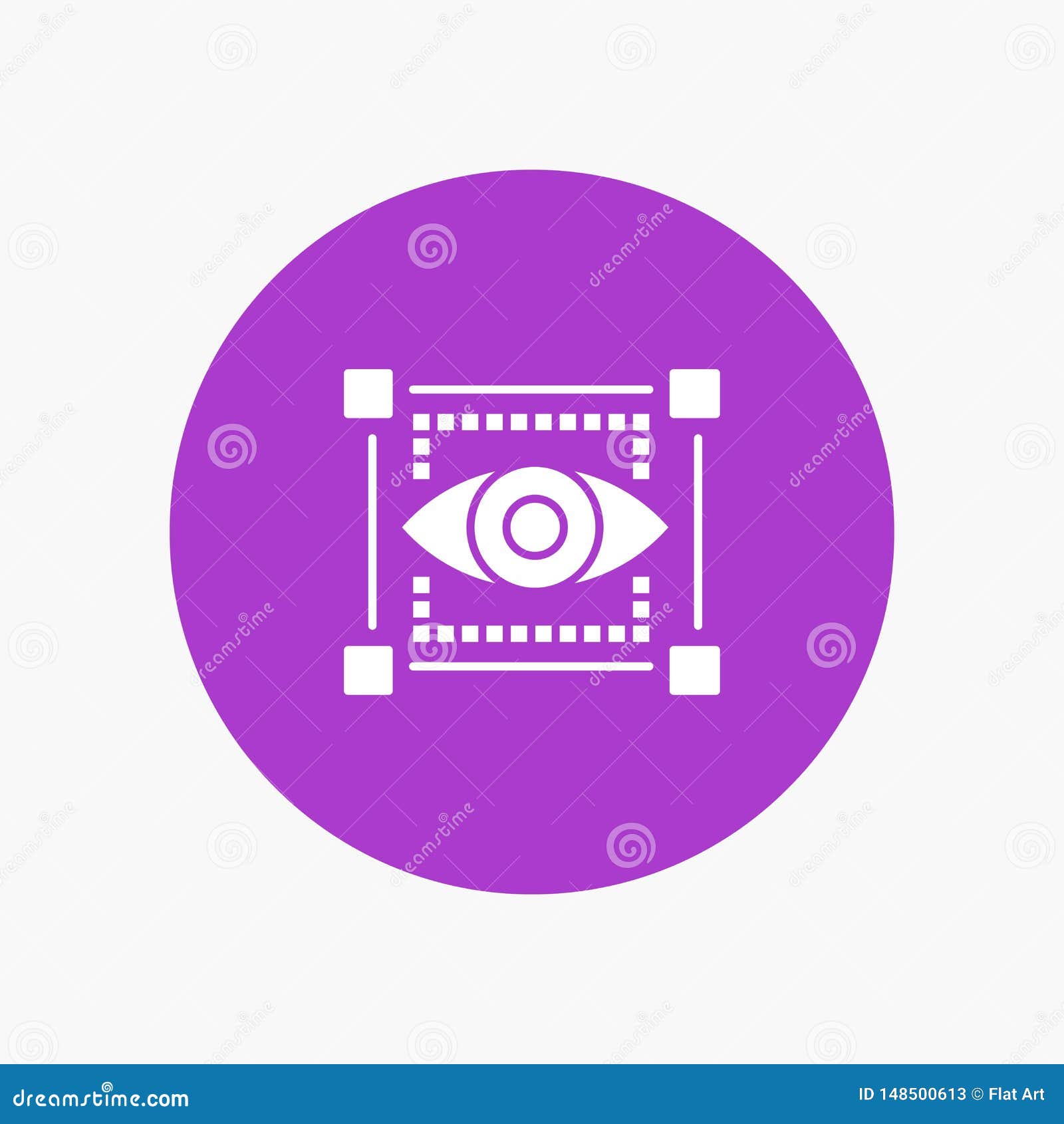 Visual, View, Sketching, Eye White Glyph Icon Stock Vector ...