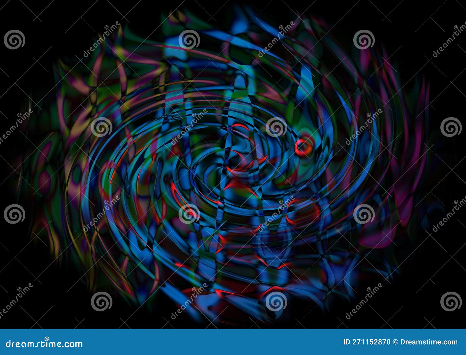 Visual Wave, Twirl and Lighting Effects Stock Illustration ...