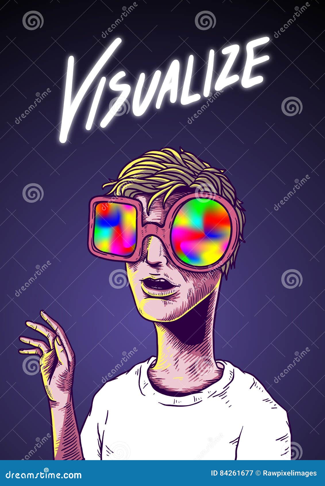 Visualice El Concepto Del Dibujo Del Ejemplo De La Palabra Ilustración ...