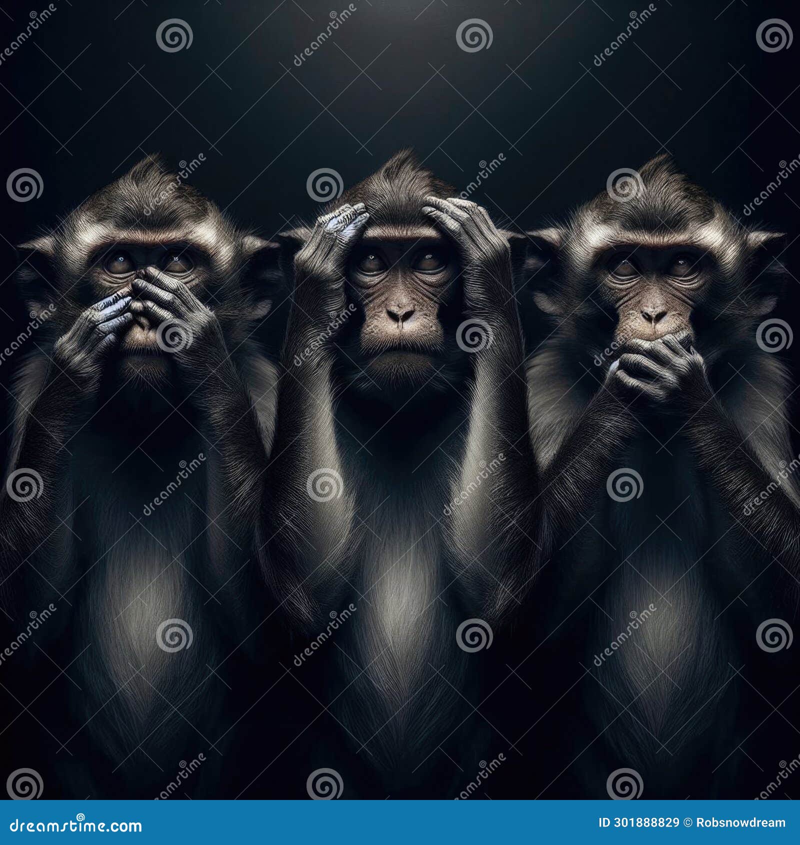 Visualisation of the Expression "See No Evil, Hear No Evil, Speak No ...