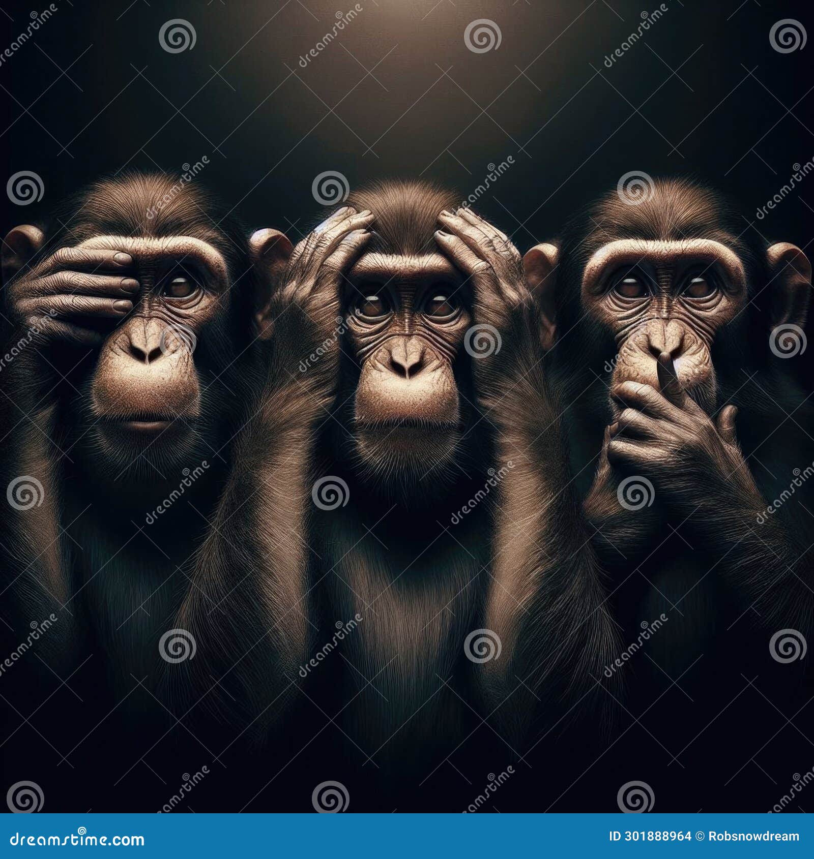 Visualisation of the Expression "See No Evil, Hear No Evil, Speak No ...