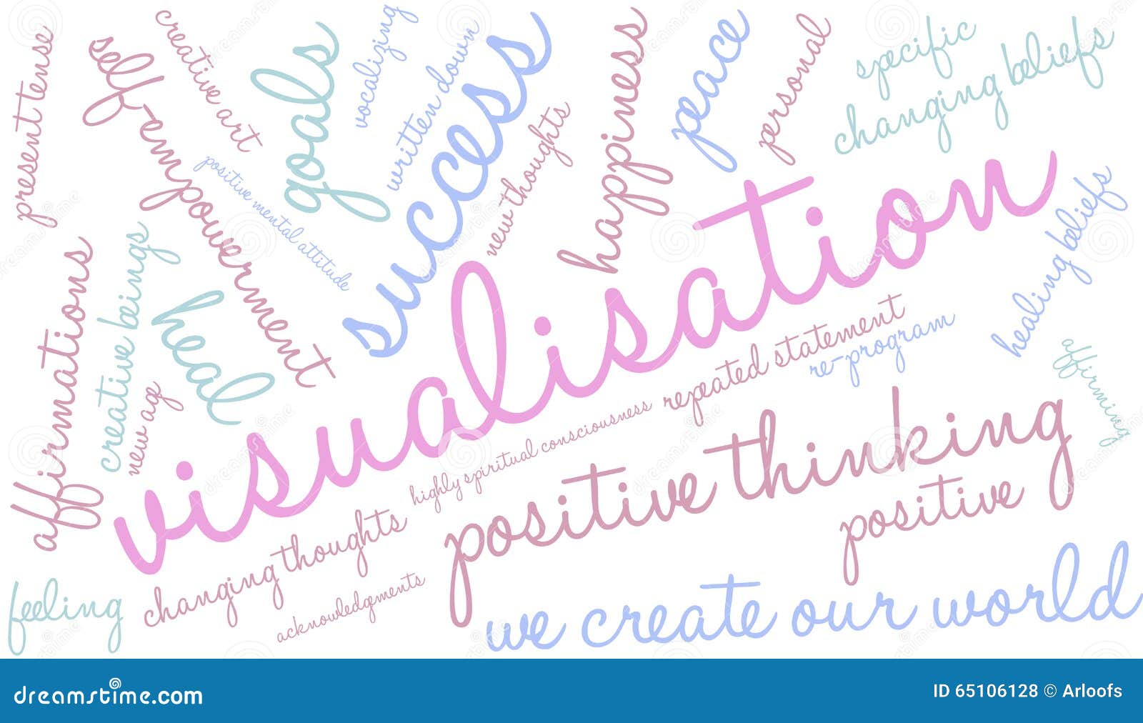 Visualisation Word Cloud stock illustration. Illustration of thinking ...