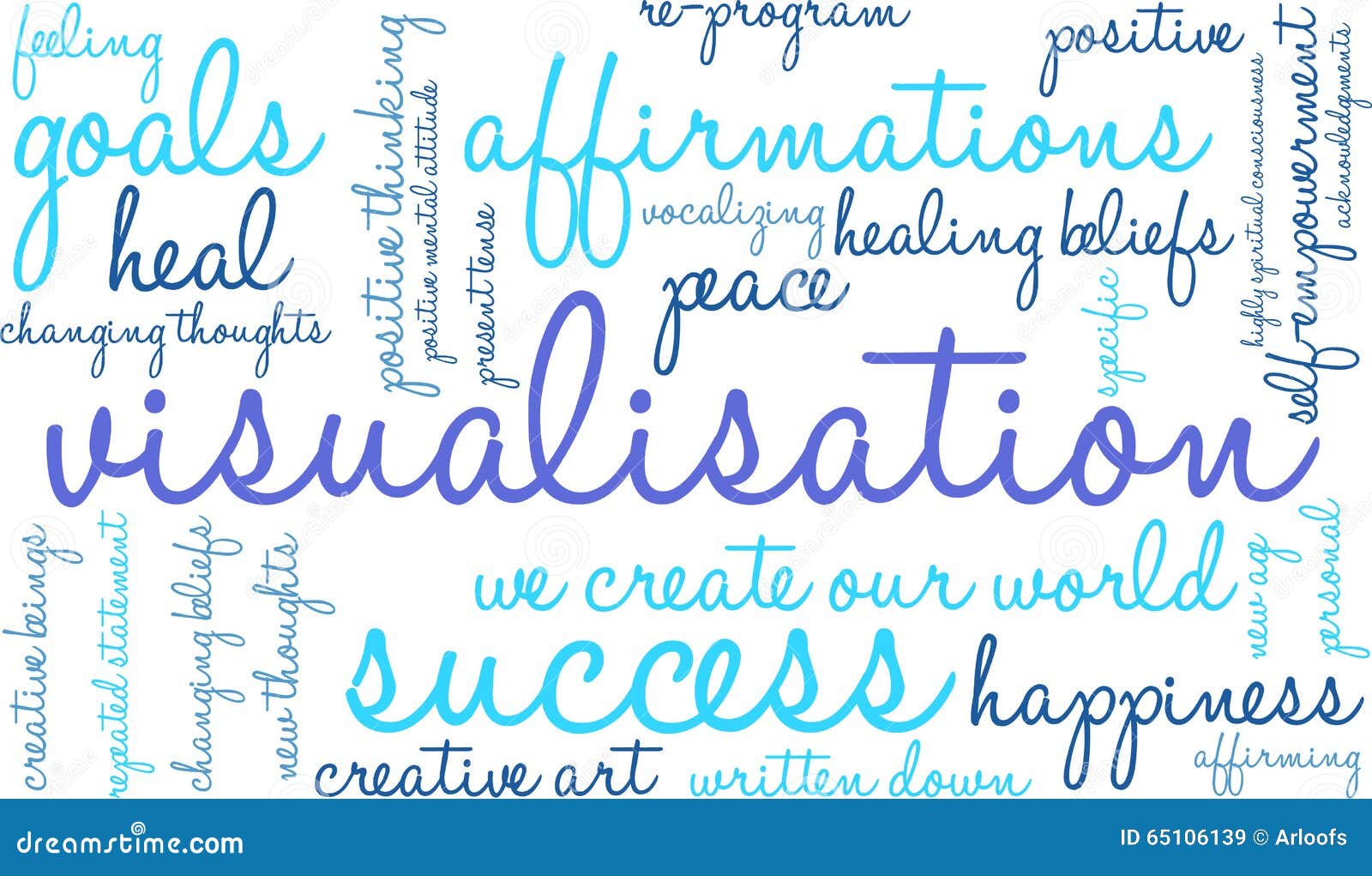 Visualisation Word Cloud stock illustration. Illustration of spiritual ...