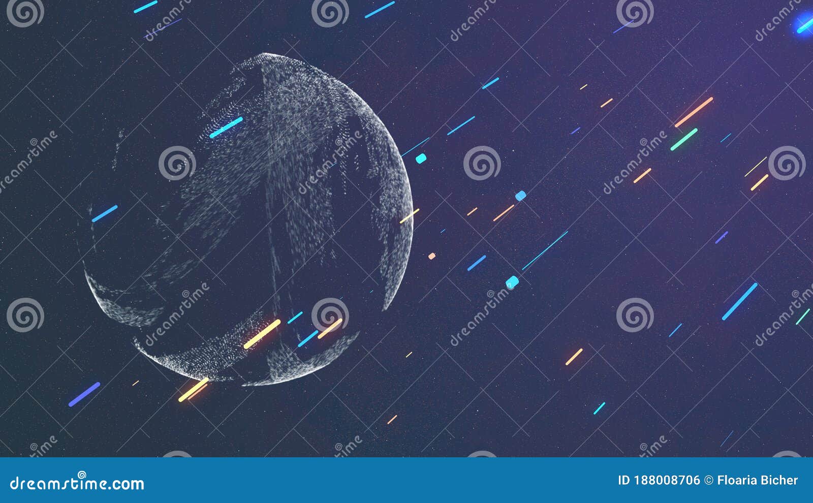 Visualization of Active Cosmic Swirl with Glitch Effect and Colorful ...