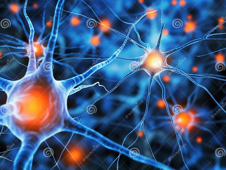Neural Network Activity Concept Stock Photo - Image of nervous, neuron ...