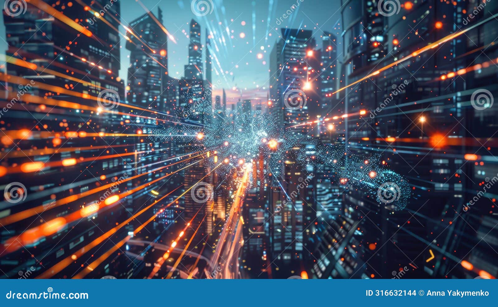 Visualization an AI Merging with the Particles of Another, Showcasing ...