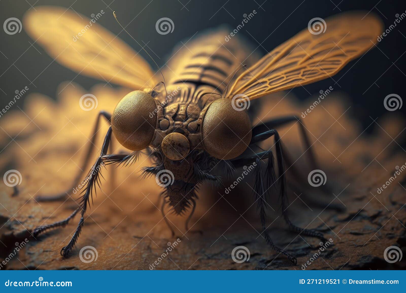 Visualization of an Ancient Insect Stock Illustration - Illustration of ...
