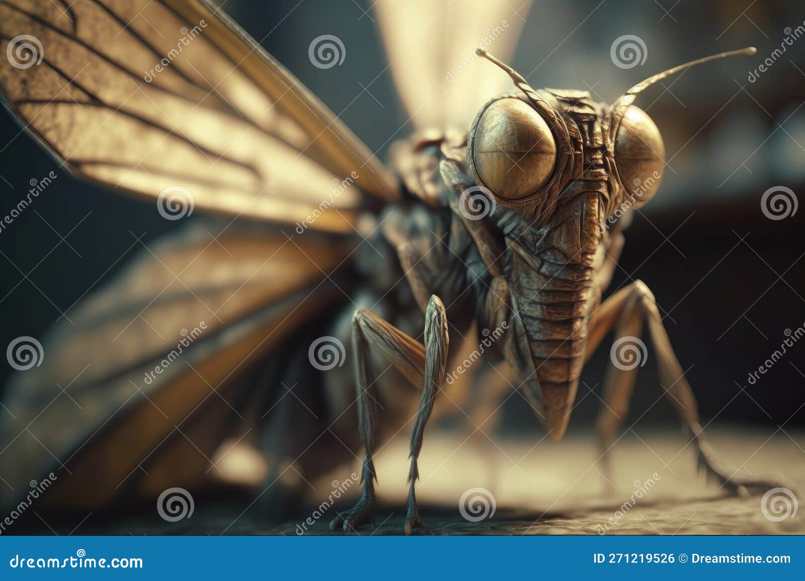 Visualization of an Ancient Insect Stock Illustration - Illustration of ...