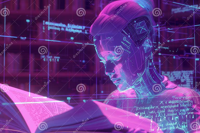 Visualization Artificial Intelligence Reading Book Representing ...