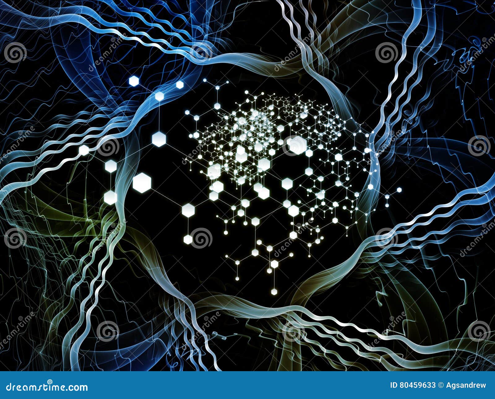 Visualization of Atoms stock illustration. Illustration of abstract ...