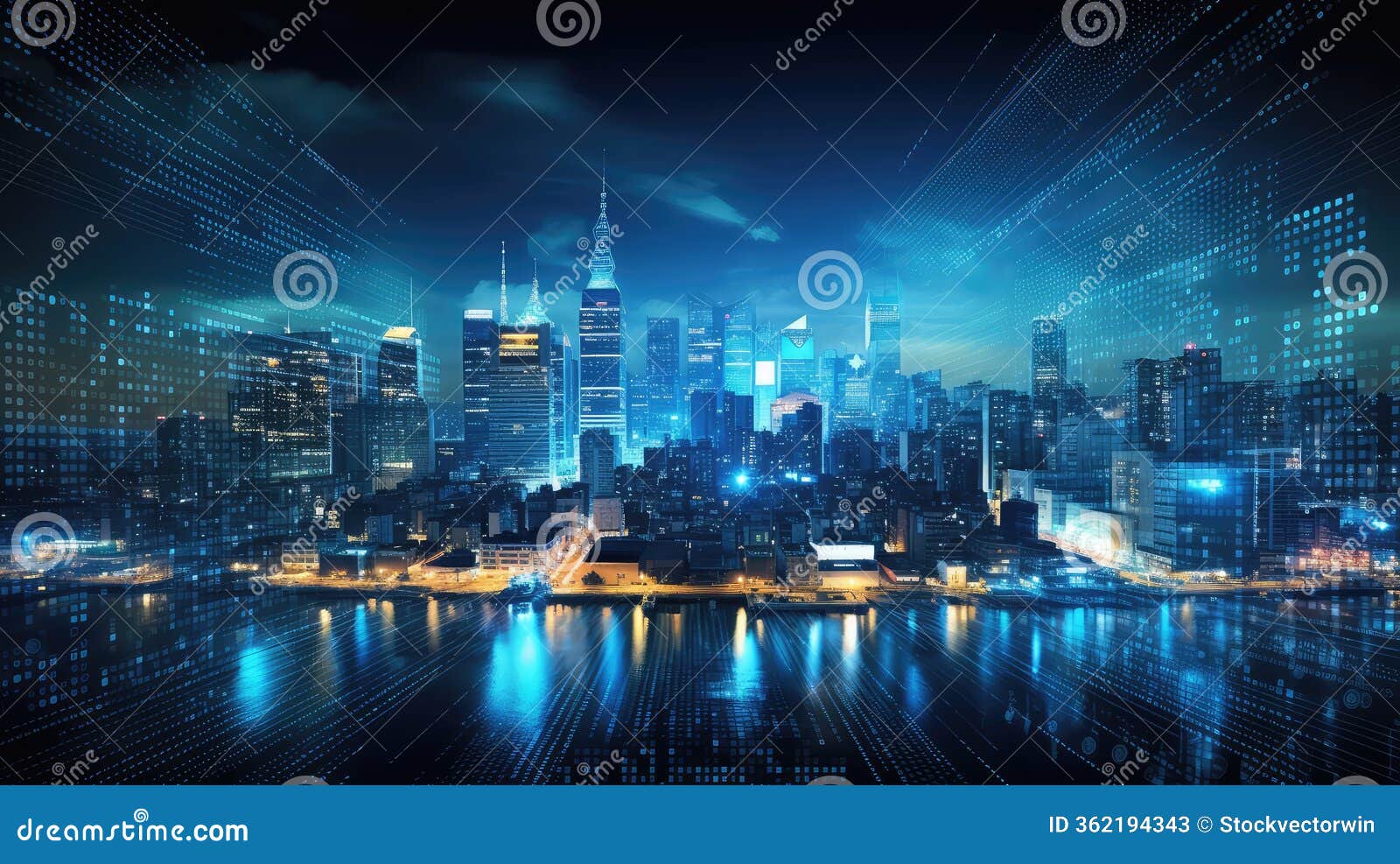 Visualization Big Data Background Stock Illustration - Illustration of ...