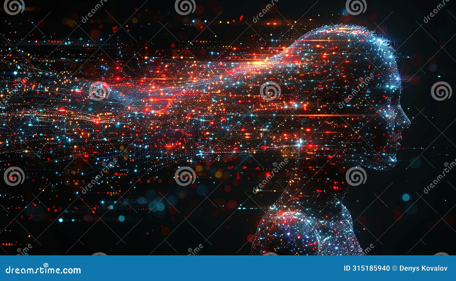 Visualization of Big Data Flows from a Digital Human Head. Information ...