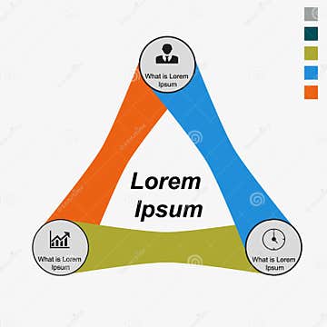 Infographics Triangle with Text Icons Stock Illustration - Illustration ...