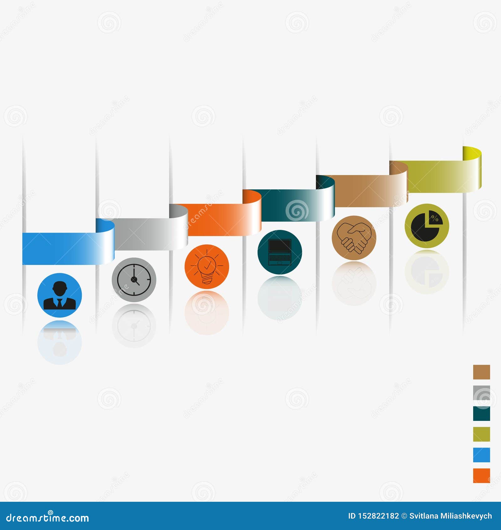Infographics on Six Steps is Empty Stock Illustration - Illustration of ...