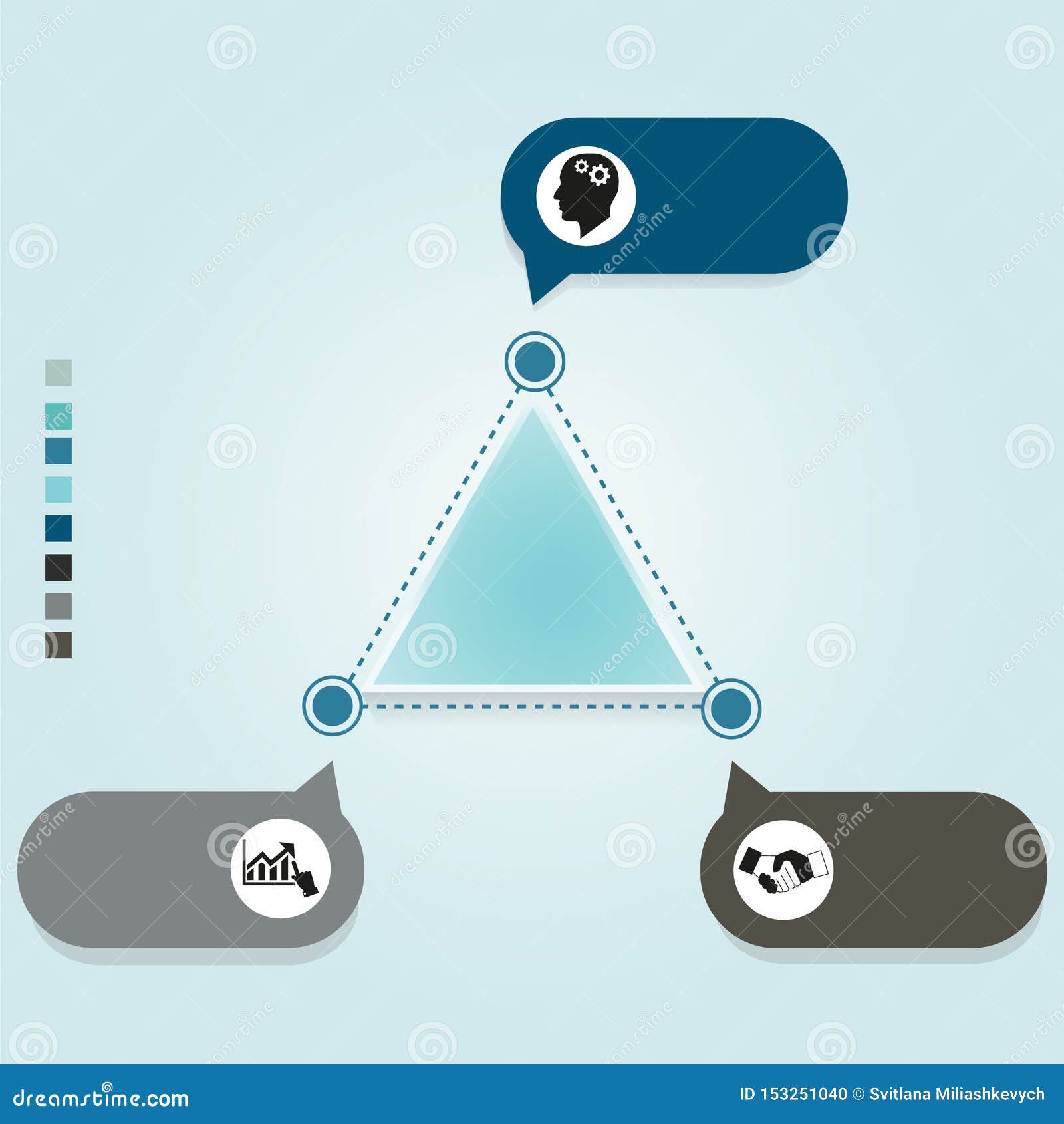Infographics is Stacked in Three Steps Stock Illustration ...