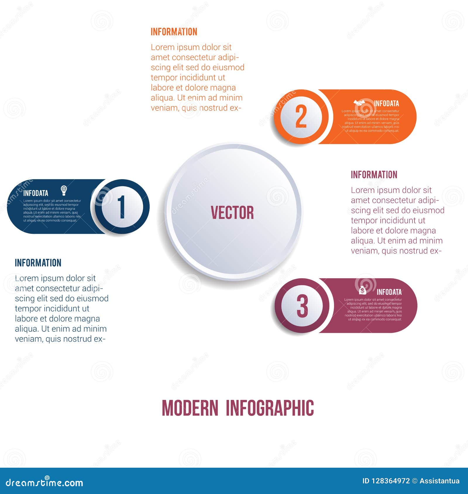 Visualization of Business Presentations by Modern Infographics 3 Stock ...