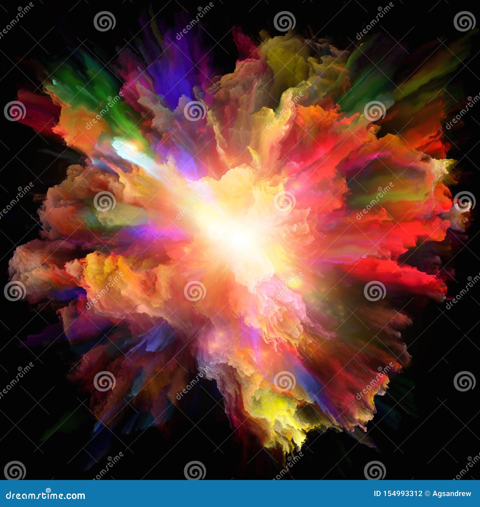 Visualization of Color Splash Explosion Stock Illustration ...