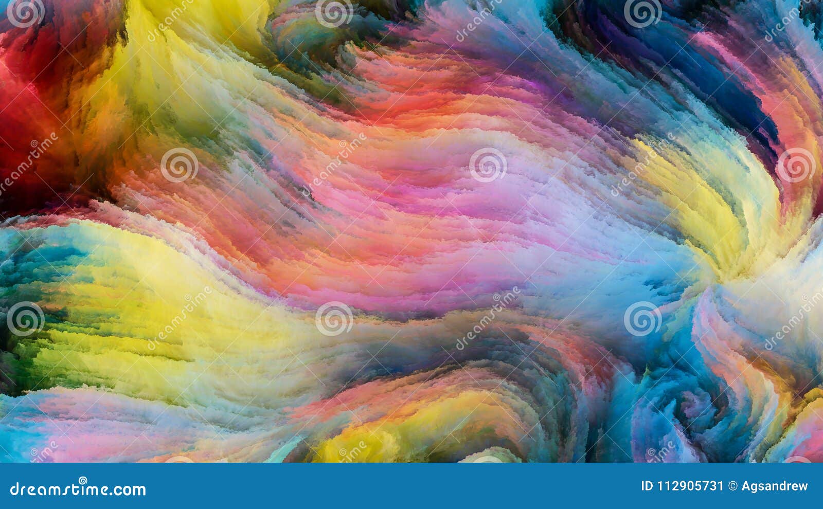 Visualization of Colorful Paint Stock Illustration - Illustration of ...