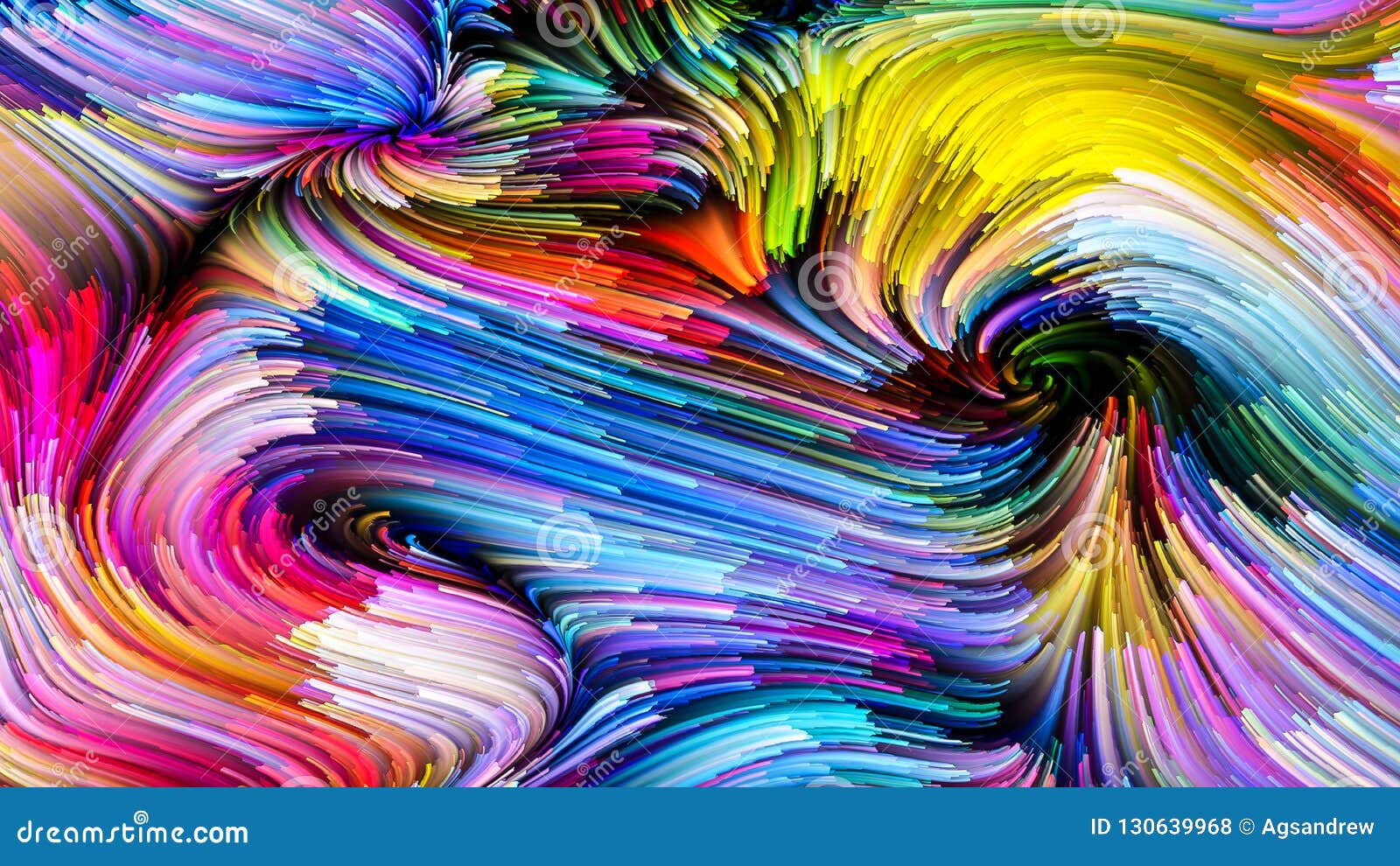 Visualization of Colorful Paint Stock Illustration - Illustration of ...