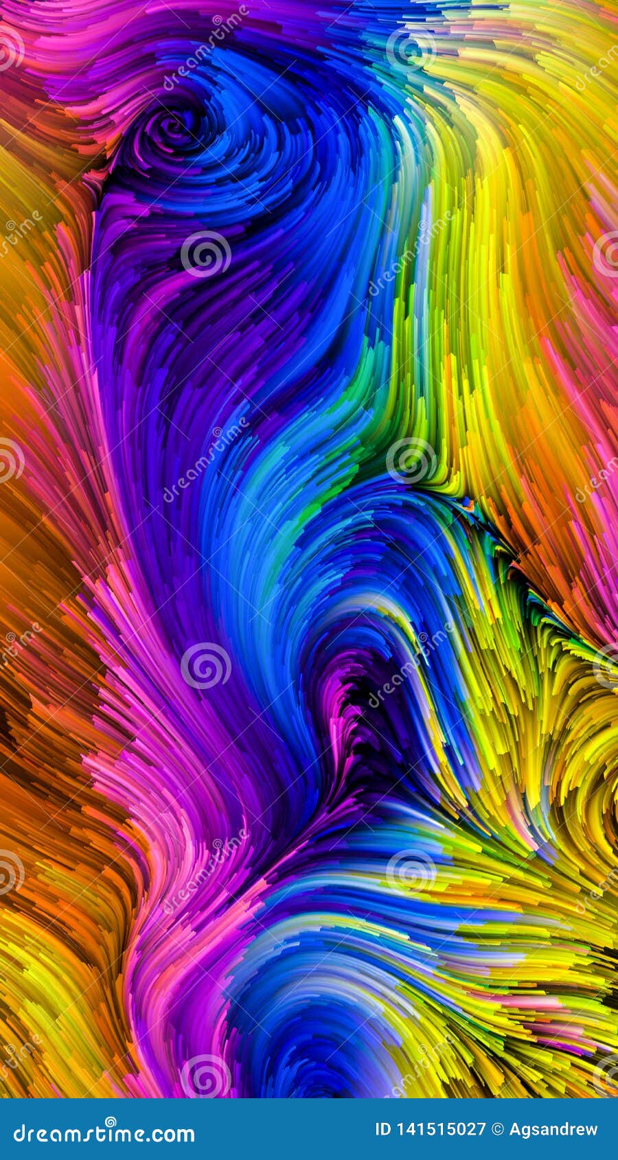 Visualization of Colorful Paint Stock Illustration - Illustration of ...