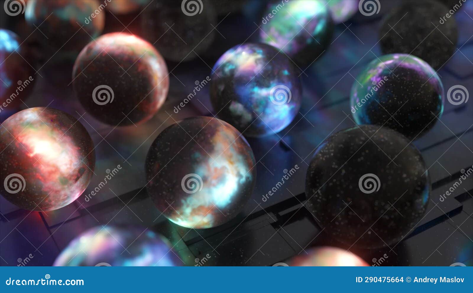 Visualization of the Concept of Many Universes. Outer Space Inside a ...
