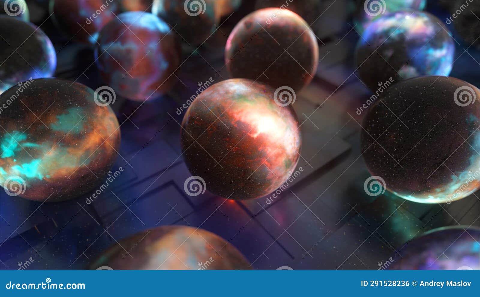 Visualization of the Concept of Many Universes. Outer Space Inside a ...