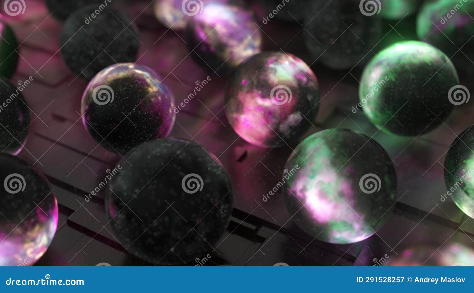 Visualization of the Concept of Many Universes. Outer Space Inside a ...