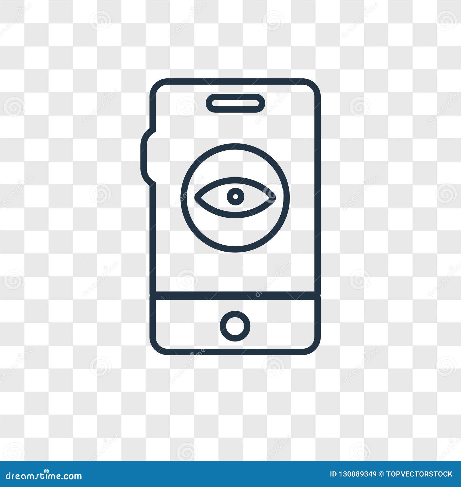 Visualization Concept Vector Linear Icon Isolated on Transparent Stock ...