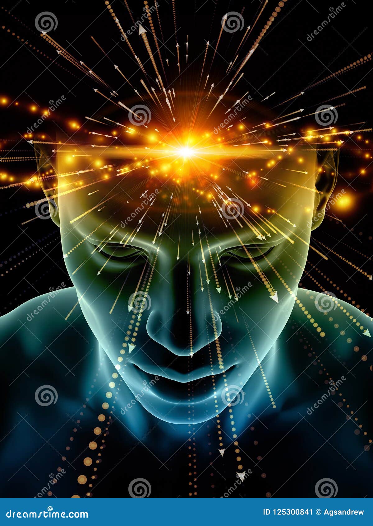 Visualization of Consciousness Stock Illustration - Illustration of ...