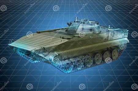 Visualization 3d Cad Model of Battle Infantry Fighting Vehicle ...