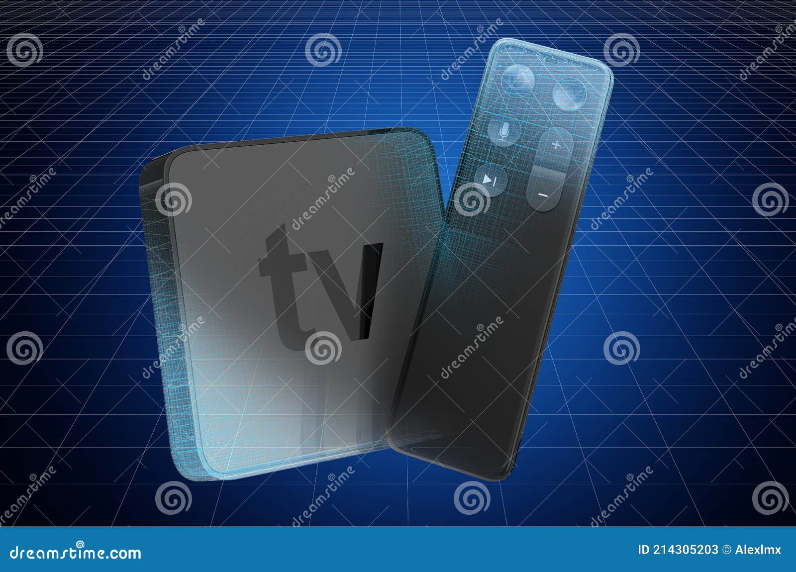 Visualization 3d Cad Model of Digital Media Player, Blueprint. 3D ...