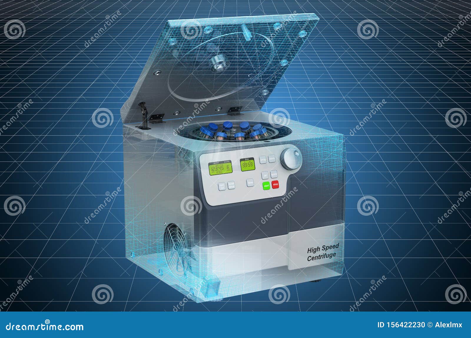 Laboratory Centrifuge On The Desk, 3D Rendering Royalty-Free Stock ...