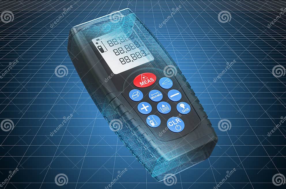 Visualization 3d Cad Model of Laser Rangefinder, Blueprint. 3D ...