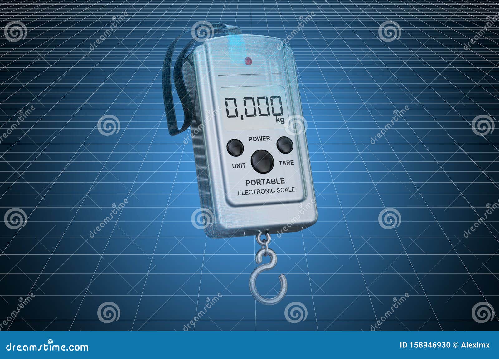Visualization 3d Cad Model of Portable Electronic Scale, Blueprint. 3D ...
