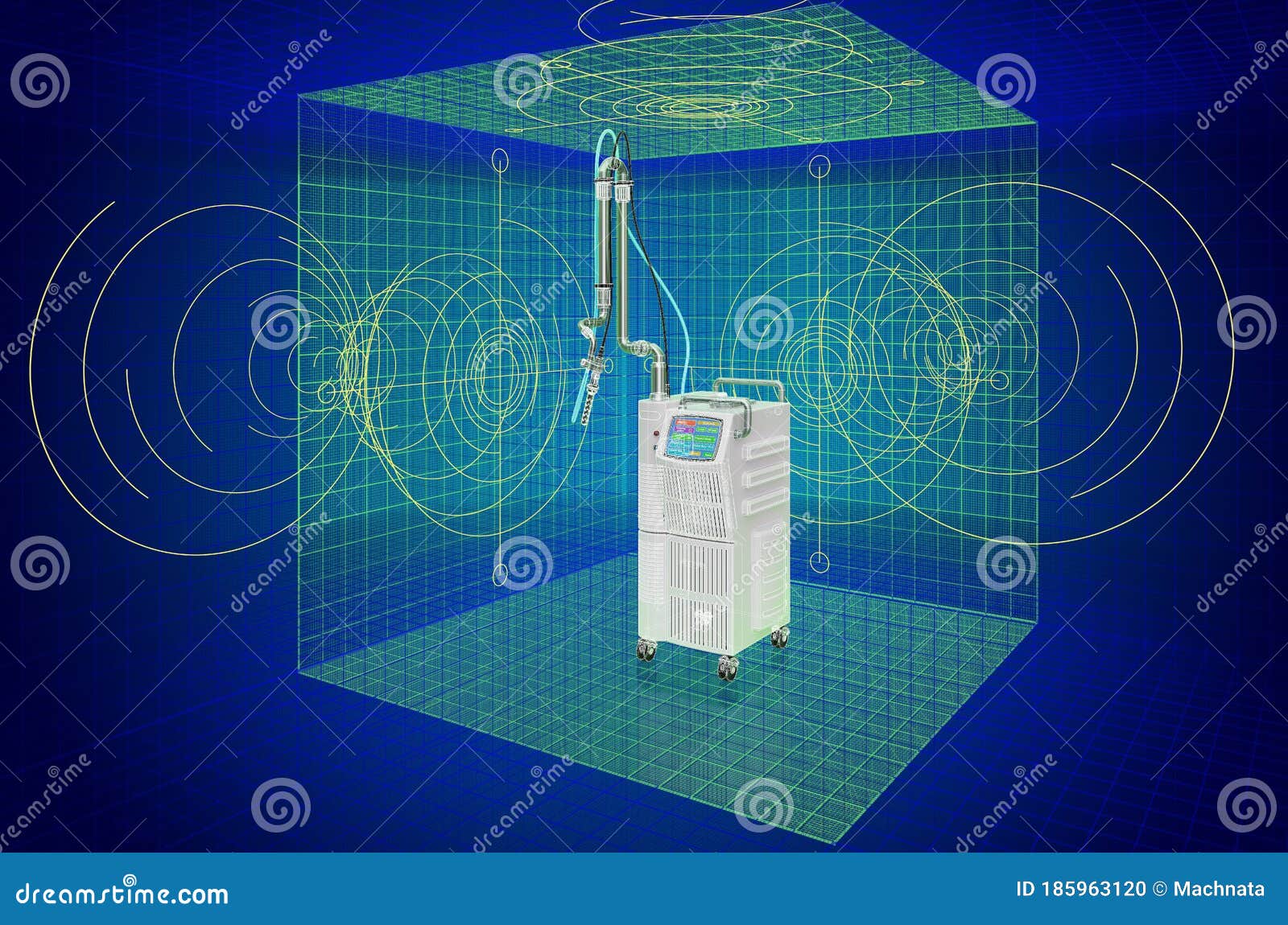 Fractional Laser Rejuvenation In Vector Woman Face With Medical ...