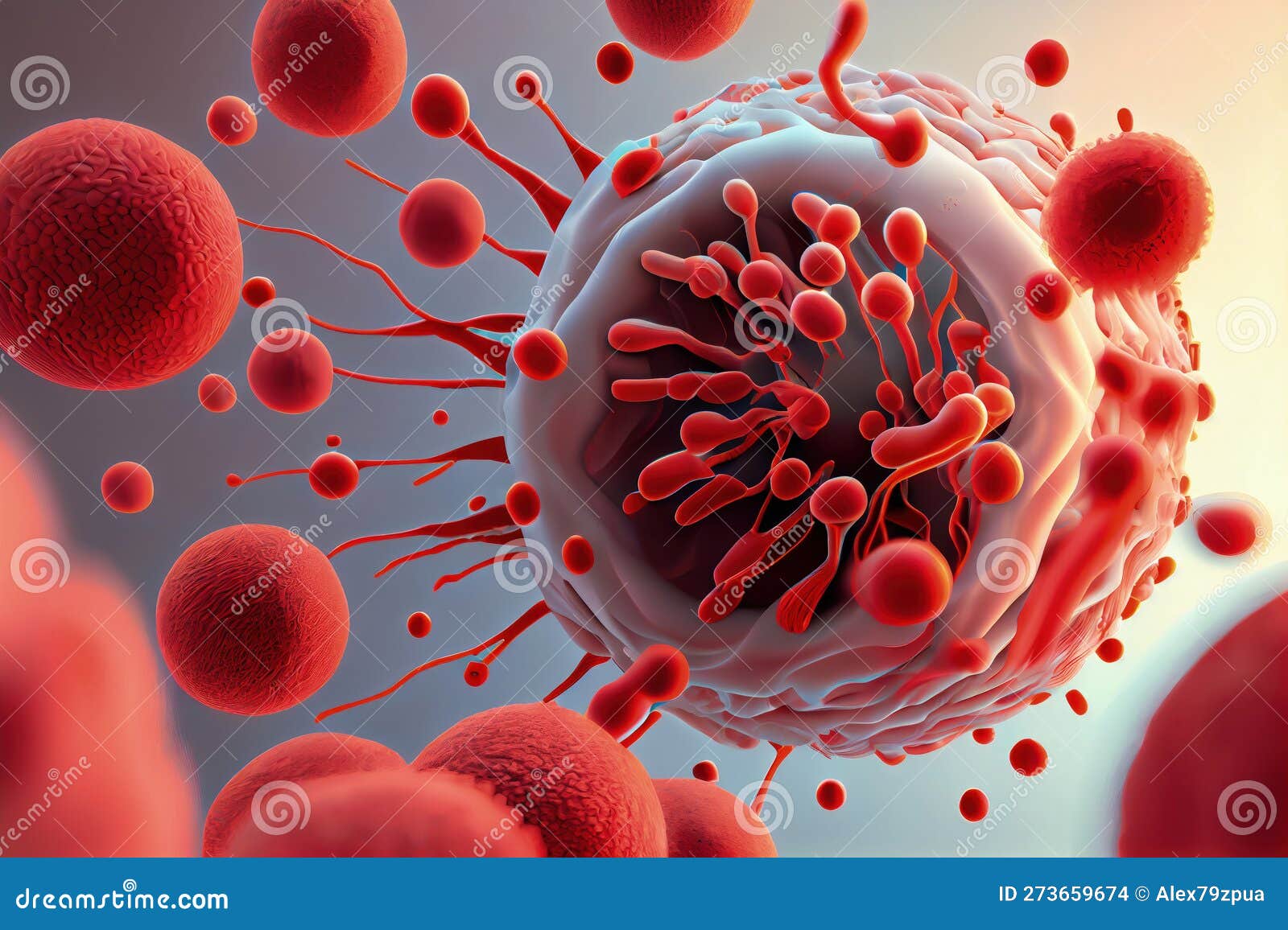 Movement of Blood Cells in Blood Vessels - Generative AI Stock ...