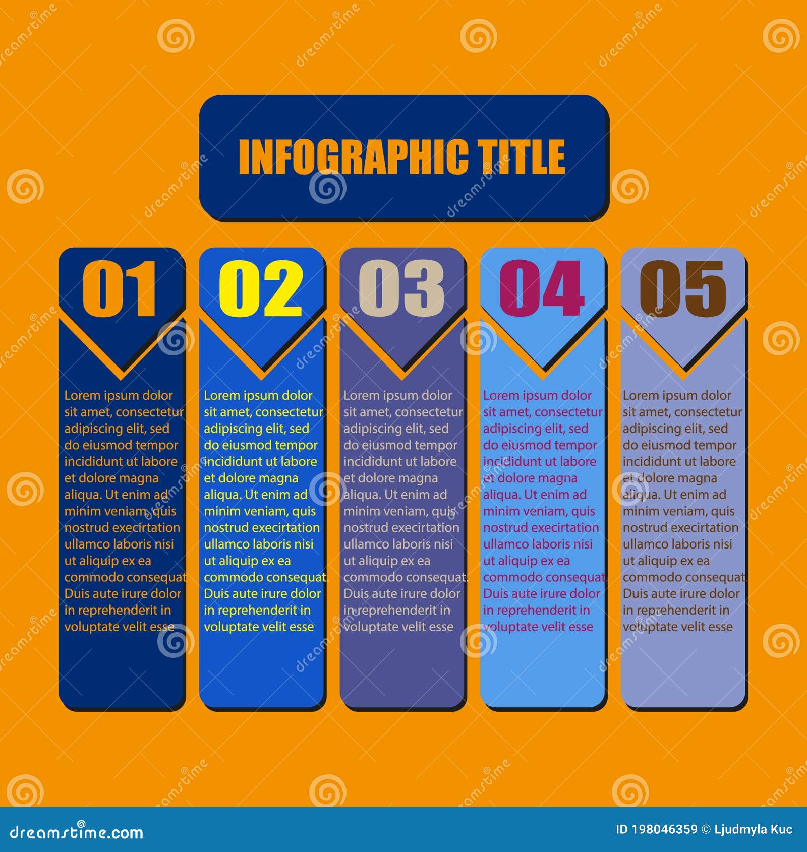 Visualization of Data in Color Blocks Stock Vector - Illustration of ...