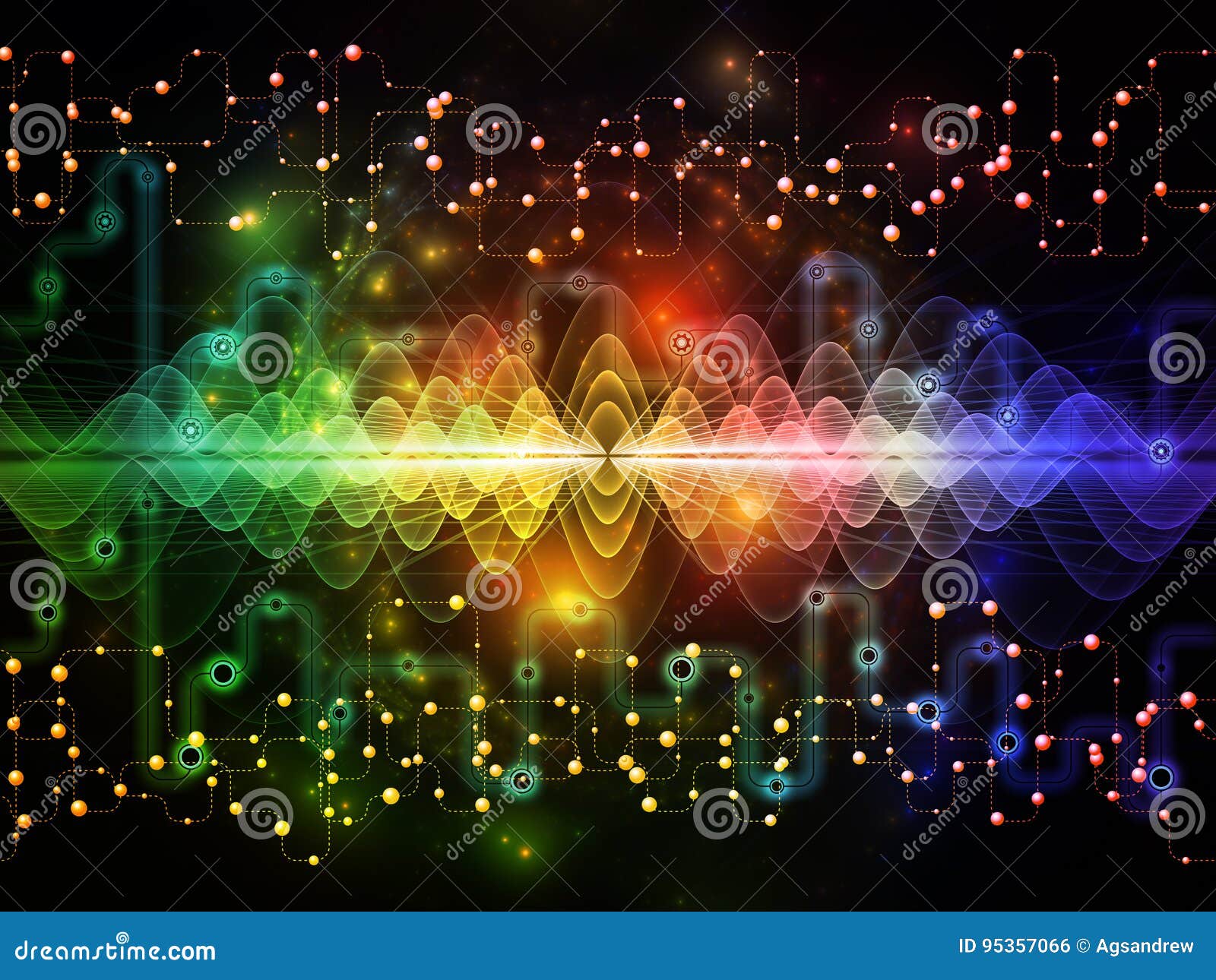 Visualization of Data Transfers Stock Illustration - Illustration of ...
