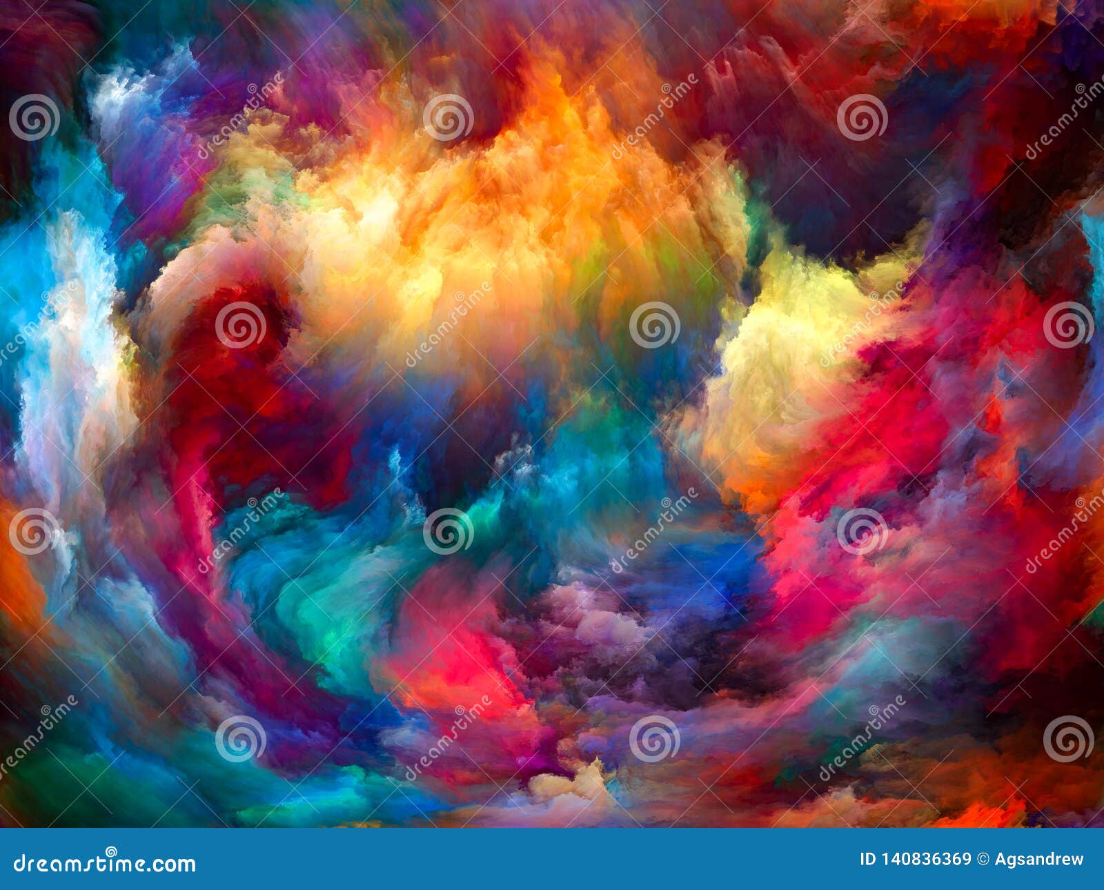 Visualization of Digital Paint Stock Illustration - Illustration of ...