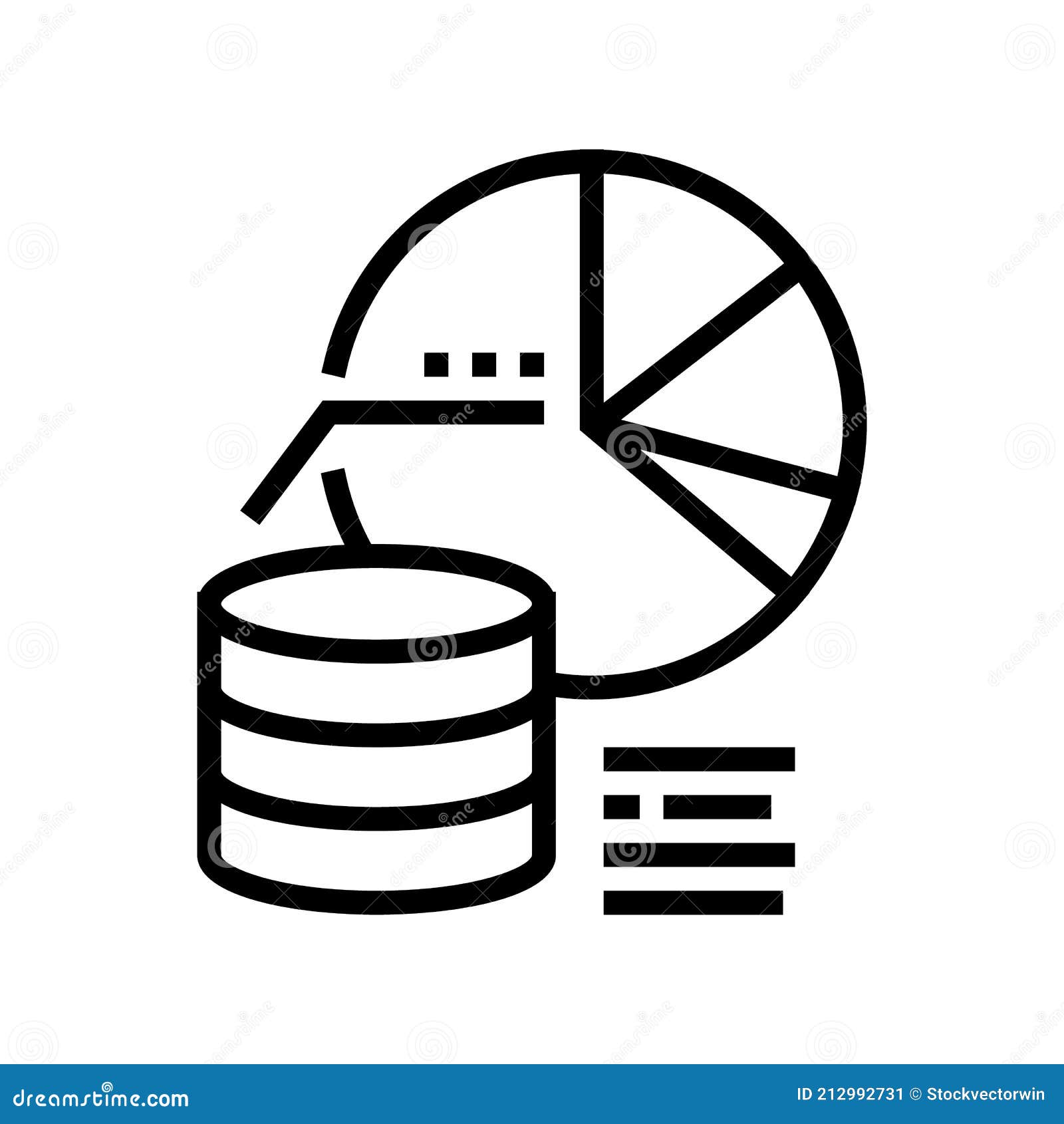 Visualization Digital Processing Line Icon Vector Illustration Stock ...
